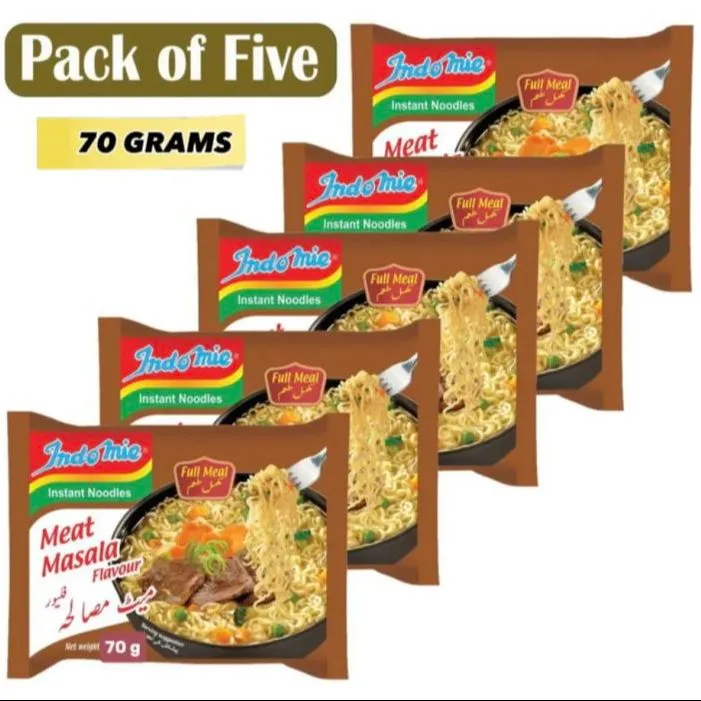 Indomie instant noodles pack of 5 Meat flavour 70g | Daraz.pk