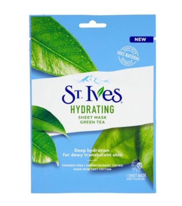 ST ives hydrating sheet mask green tea 1 sheet mask | Daraz.pk