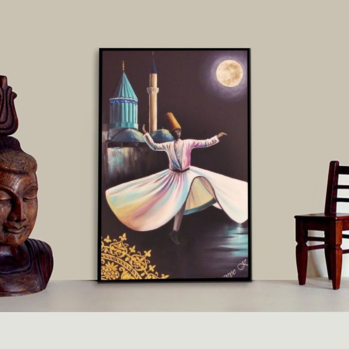 Derwish Sufi Picture Frame Digital Printed For Wall Art Decoration ...