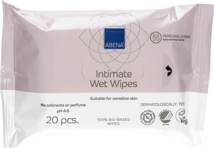 Abena Flushable Intimate Wet Wipes 20 Sheets/Pack - Washing Without ...