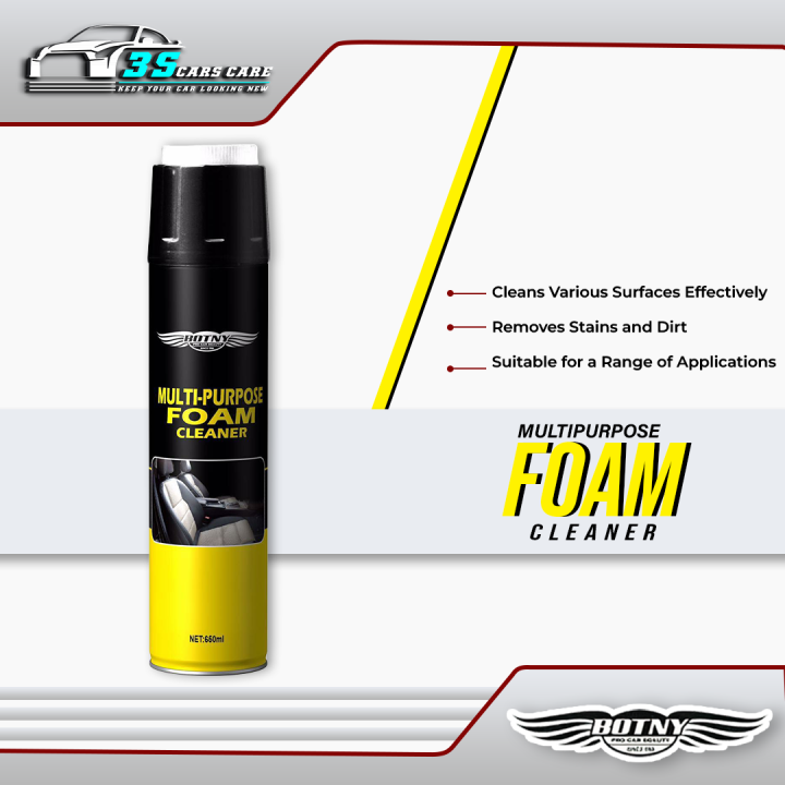Multipurpose Foam Cleaner BOTNY 650ml | Carpet, Sofa, Leather Cleaner | Daraz.pk