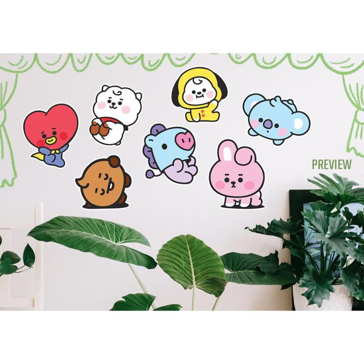 BT21 Wall tile stickers for ARMY's room | Daraz.pk
