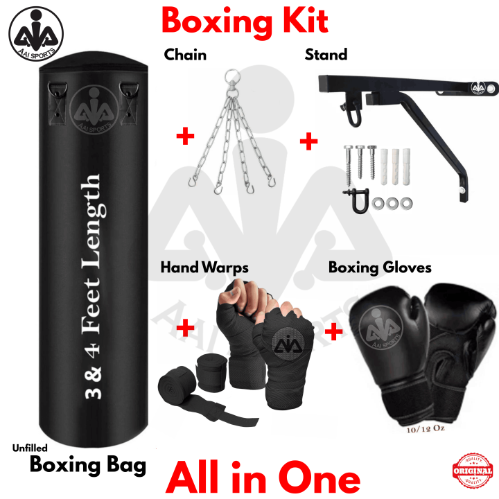 Boxing Kit Full Set, With - Heavy Duty Wall-Mounted Boxing Stand With ...