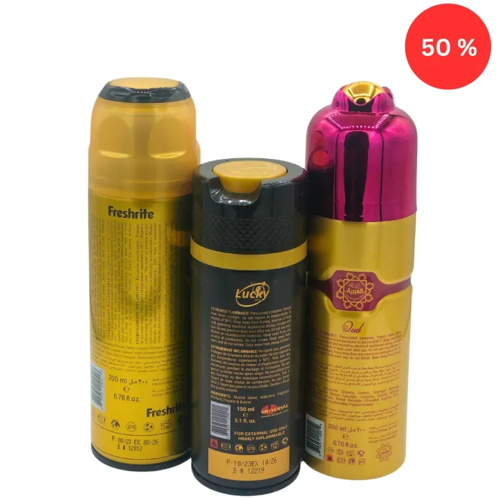 Body spray Pack of 3| Big Bottle 200ml for Men Lucky FIRE | PASSIONATE ...