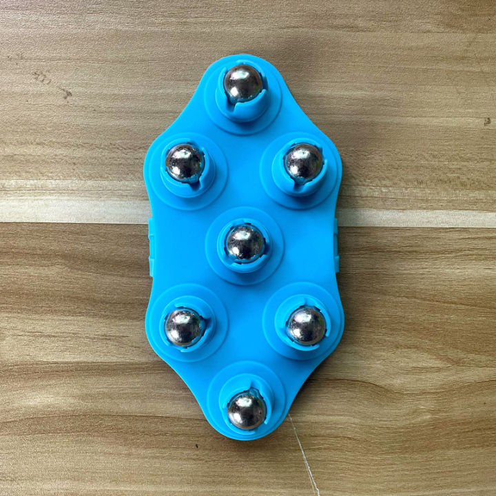 7 Ball Palm Shaped Lymphatic Hand Held Massager With Magnetic For Neck ...