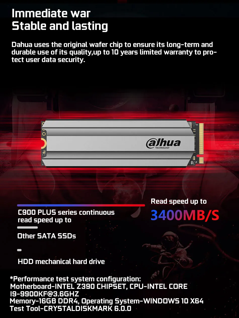 Dahua C900 PLUS NVMe M.2 2280 SSD 512GB PCIe Gen 3.0x4 Internal SSD Hard Disk SSD 3D NAND TLC ...