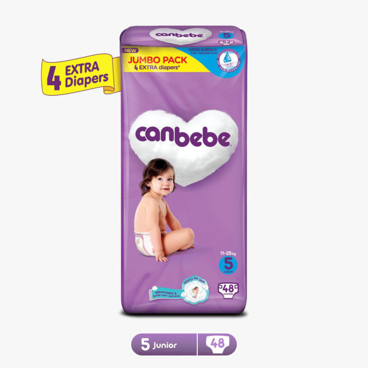 Canbebe Jumbo Junior Size 5 (* Diapers pack *),(46PCS) | Daraz.pk