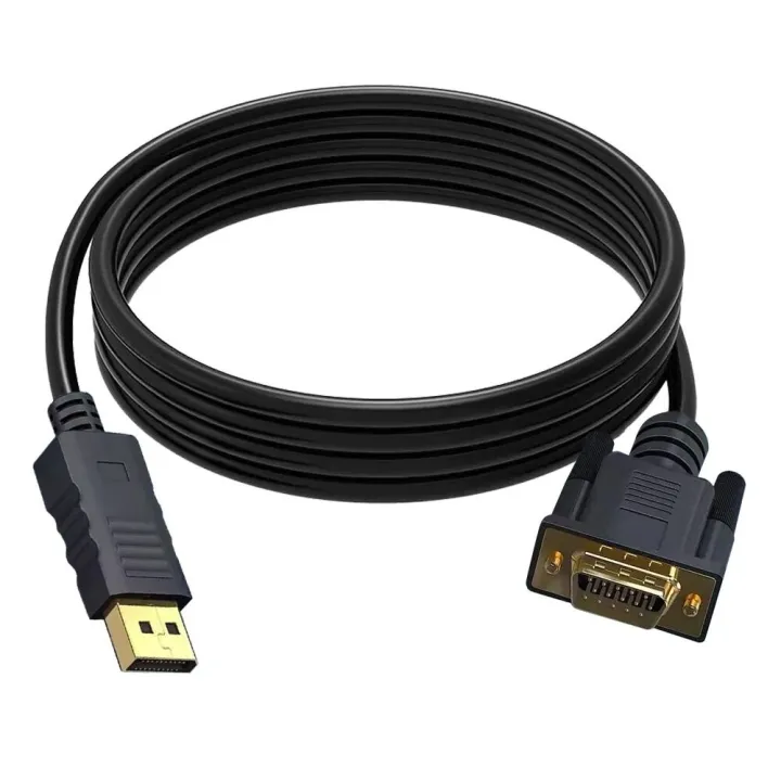 D Port To Vga Cable 1.5m (DP to VGA) Male to Male | Daraz.pk