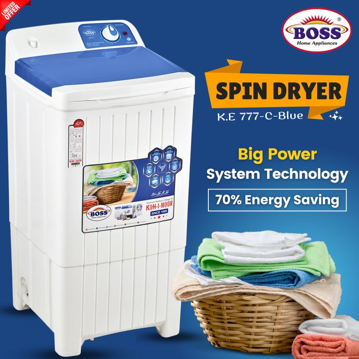 Boss Spin Dryer K.E 777-C-Blue 12Kg | Daraz.pk