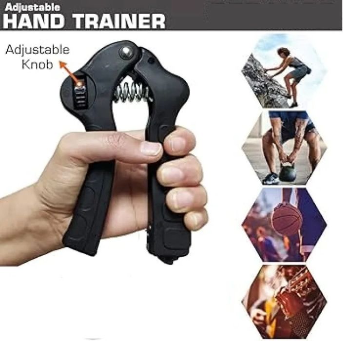 Adjustable Hand Grip Power Exerciser Forearm Wrist Strengthener Gripper ...