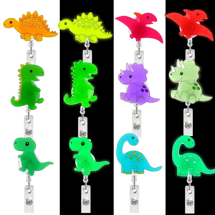 Acrylic Badge Reel Halloween-themed Lightweight Colorful ID Holder Led ...