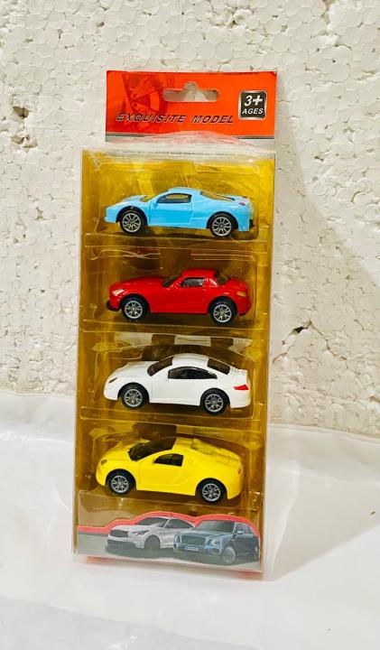 Exquisite Model Die Cast Car Toy 4PCS Box Gift Set for Kids | Daraz.pk