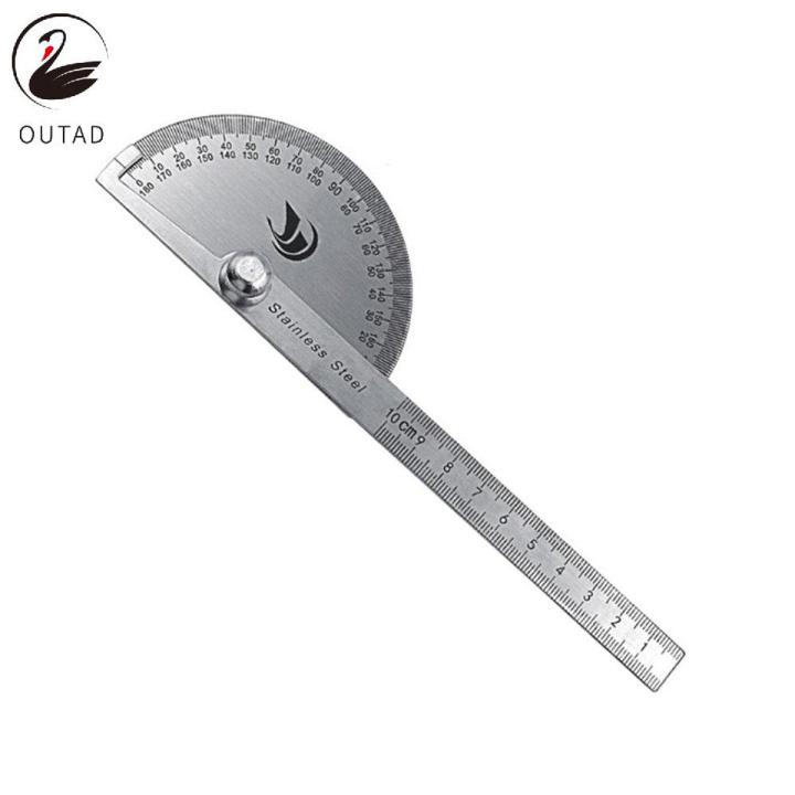 Stainless Steel 180 degree Protractor Angle Finder Arm Rotary Measuring ...