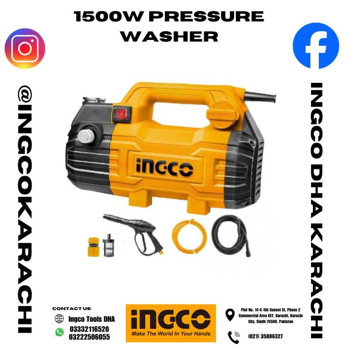 Ingco 1500W High Pressure Washer HPWR15028 | Daraz.pk