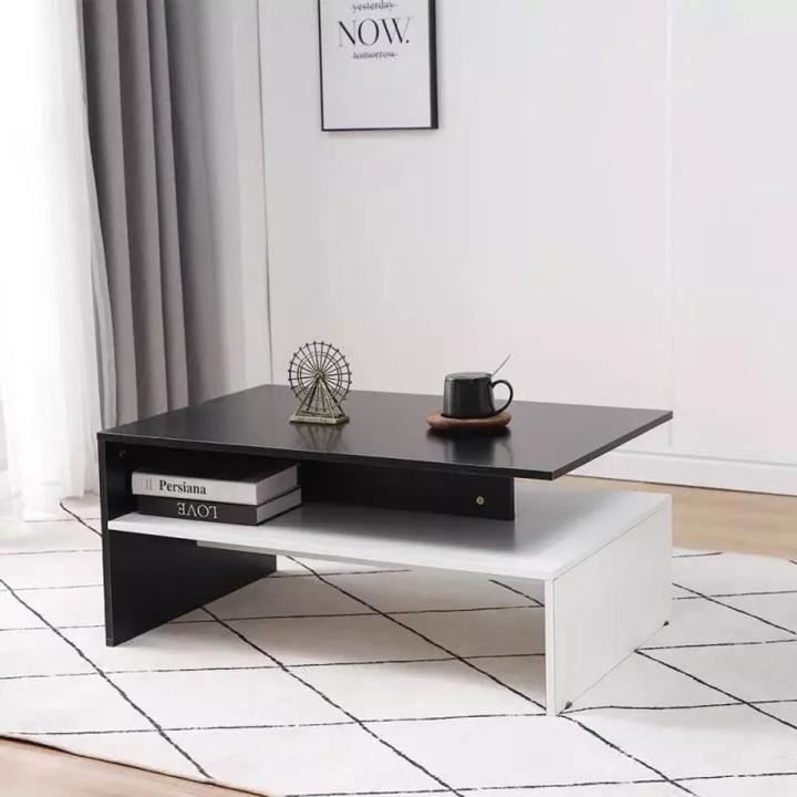 Coffee table Center Table Upper Black And Lower White Coffee Table ...