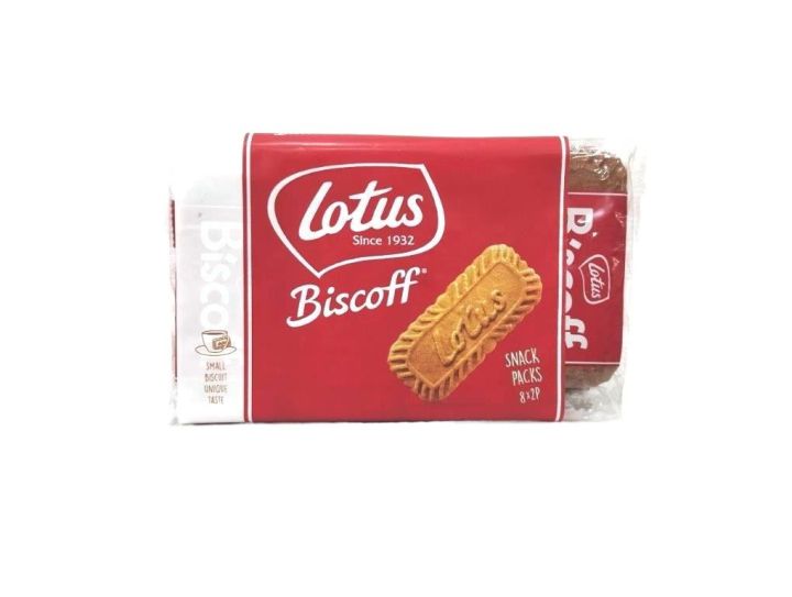 Lotus Biscoff Original Snack Packs 124g (2x8 Biscuits) - Imported ...