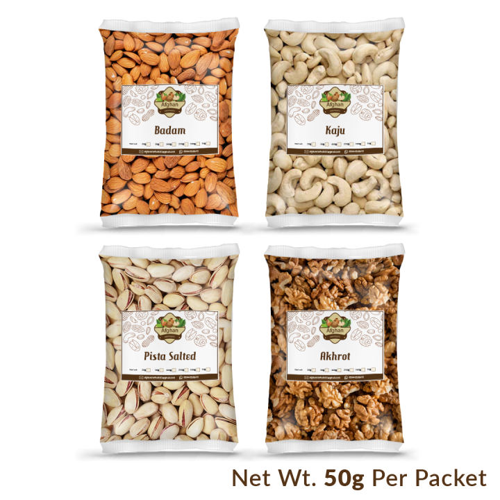 Pack of 4 Dryfruits / Badam Giri / Pista With Shell / Kaju / Akhrot ...