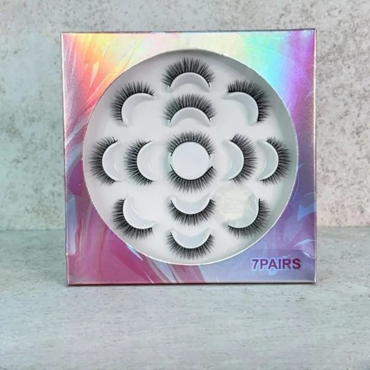 7 Pairs Natural & Dramatic False Eyelashes Set – Reusable 3D Volume ...