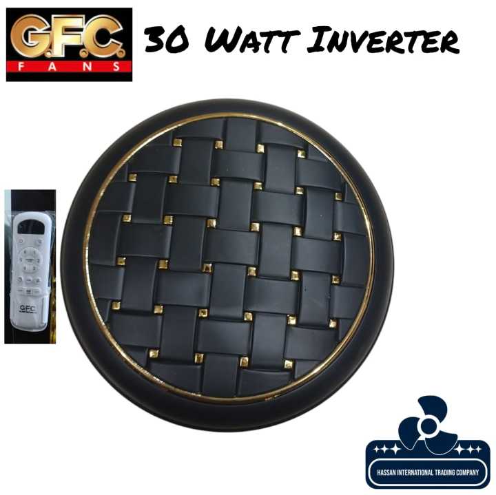 GFC Ceiling Fan AC 30 Watts RAVI PLUS Model Black Color 56'' Energy ...