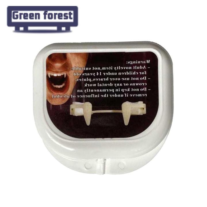 Green forest Vampires Teeth Strong Visual Effect ulated Long Sharp ...