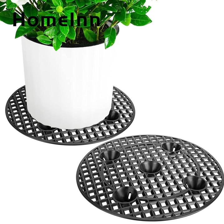 Plant Pot Saucer Sturdy Plastic Flower Pot Stand for Home Garden Set of ...