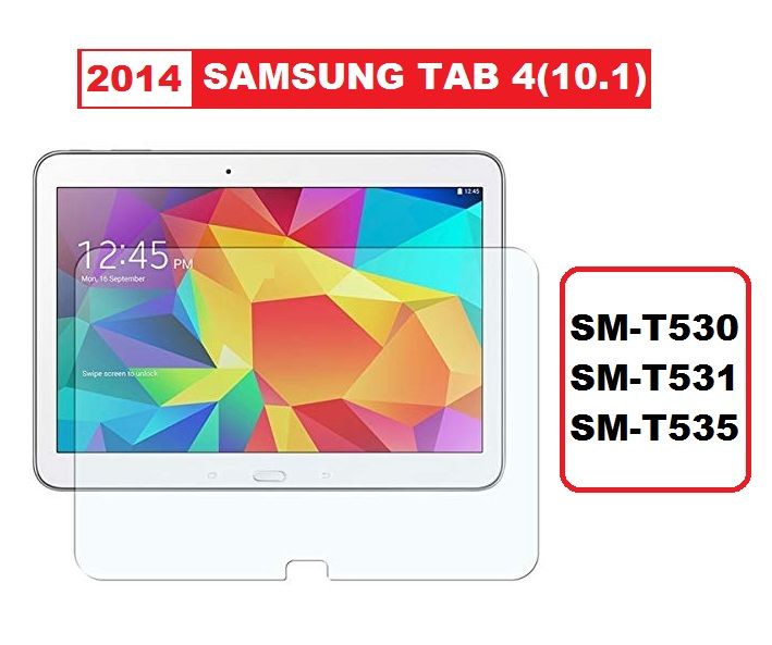 SAMSUNG GALAXY TAB 4 2014 - (10.1 INCHES) T530 / T531 / T535 Glass Screen Protector ...