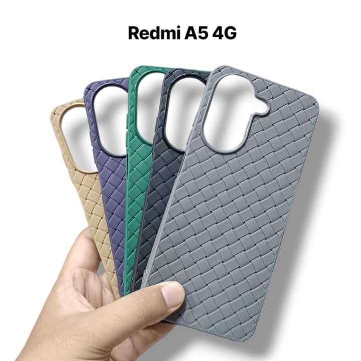 Redmi A5 4G Back Cover Soft Matt Woven Design Protection Phone Case for ...