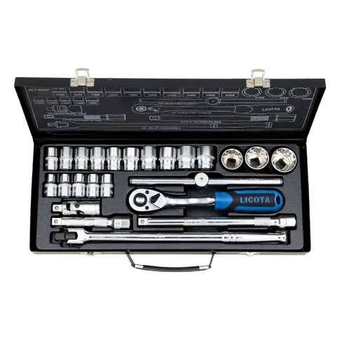 LICOTA MADE IN TAIWAN 24PCS 1/2" DR. 12PT FLANK SOCKET SET, MICRO ...