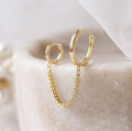 【On Sale】1/2Pc Fahion Double Ear Hole Piercing Earring imple Deign ...