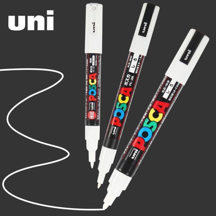 2024 Uni Posca White Markers,Acrylic Waterproof permanente Paint Pen PC ...