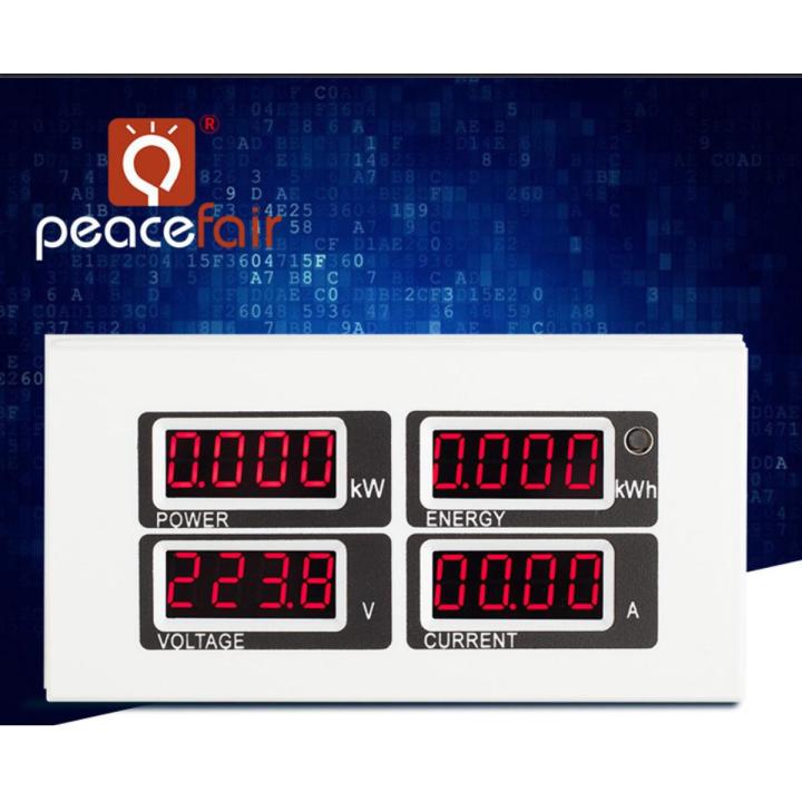 PEACEFAIR PZEM-004 Single Phase Power Energy Meter Red LED Display ...