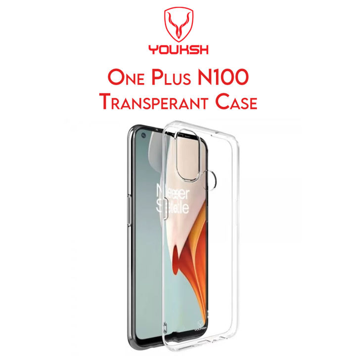 YOUKSH One Plus Nord N100 Transparent Case - One Plus Nord N100 Transparent Jelly Back Cover ...