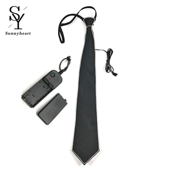 Sunnyheart Led Light-up Tie Led Light Up Glowing Tie for Men Women ...