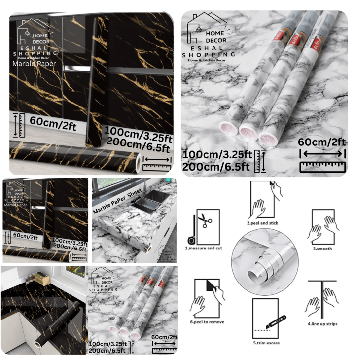 Marble Sheet - Marble Sheet Sticker - Marble sheet for kitchen - 60cm x ...