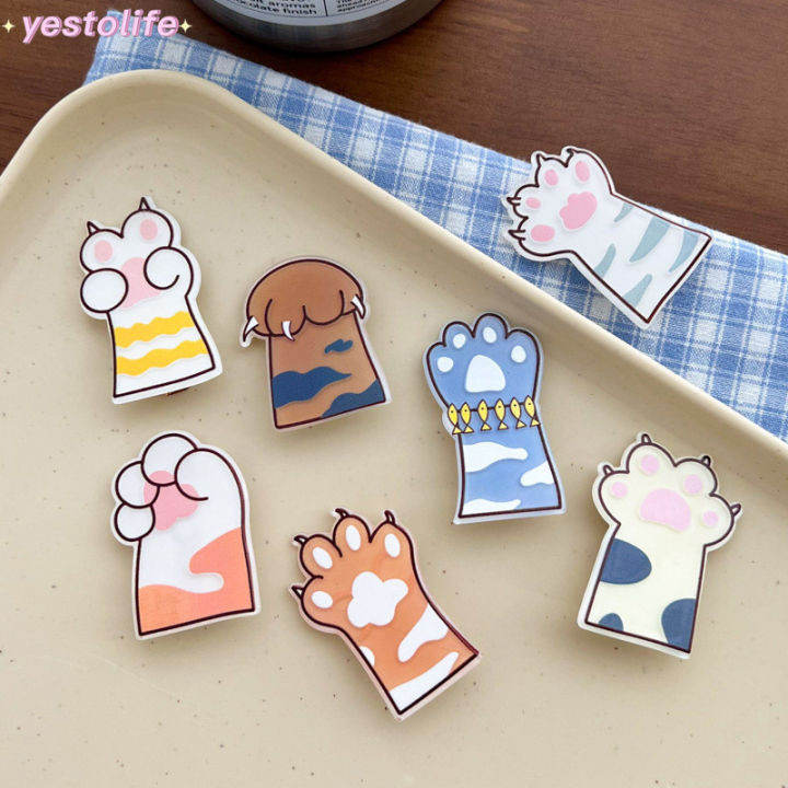 [Y] Cartoon Cute Cat Claw Hair Clip Soft Cute Girl Headdress Versatile ...