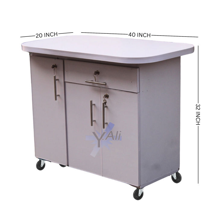 IS6 Three Door one drawer Wooden Iron Stand (Cabinet Storage Drawer ...
