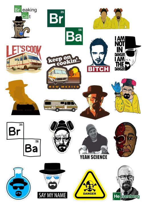 Breaking Bad Stickers Breaking Bad Legends Stickers 19 Pieces of ...