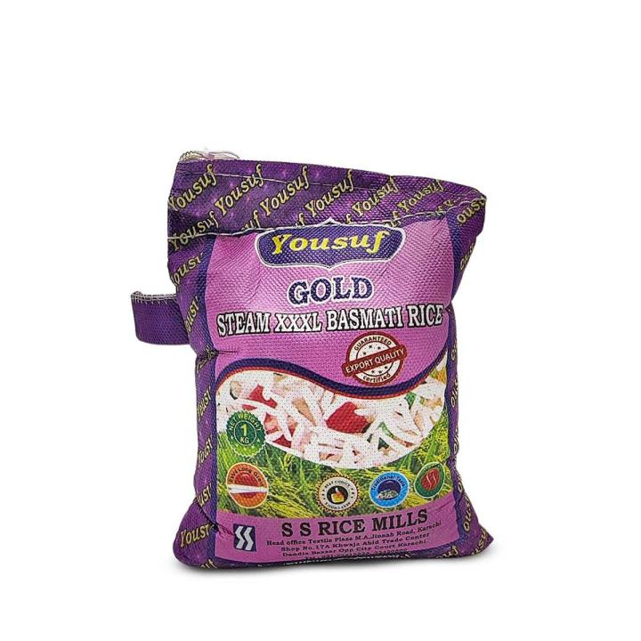 Yousuf Gold Steam XXXL Basmati Rice, The Zenith of Basmati Perfection ...