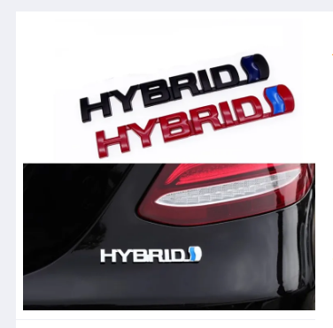 3D Metal HYBRID Car Sticker Emblem Badge for Hybrid Logo Toyota | Daraz.pk