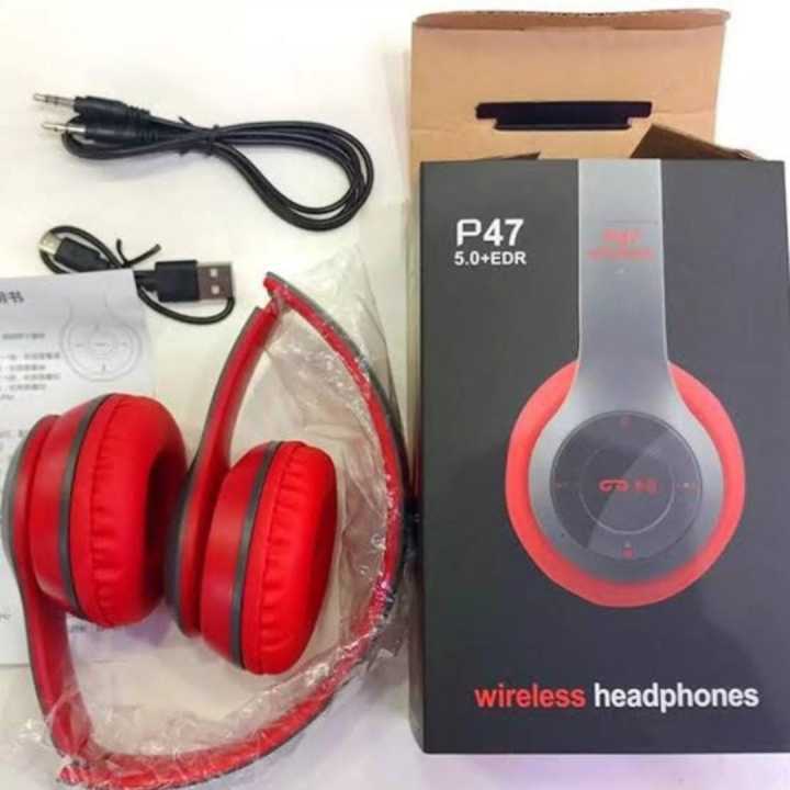 Original p47 headphone Bluetooth Foldable Headset with Microphone ...