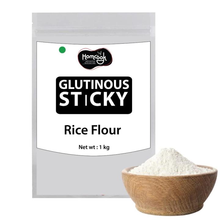 Homcook Glutinous Rice Flour, White Sticky Sweet Rice Powder, 1 kg ...