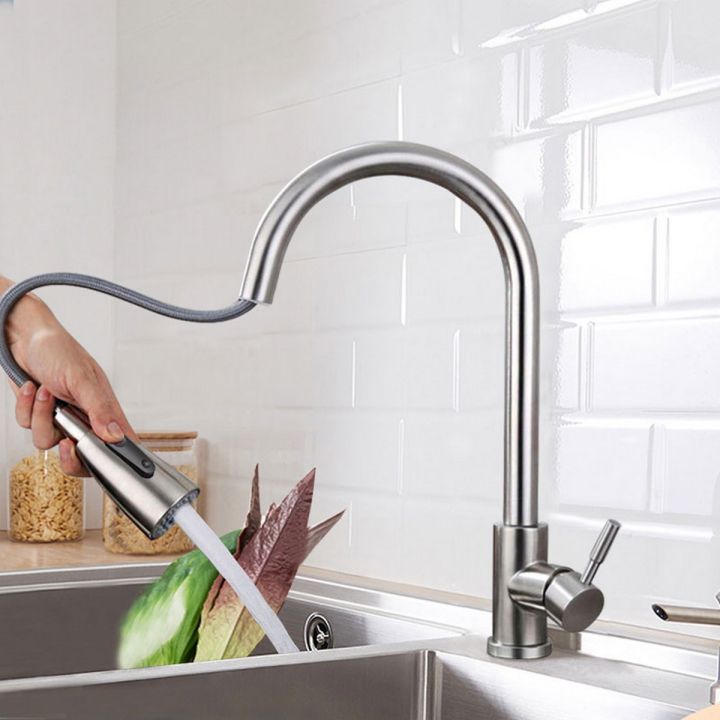 Pull Out Kitchen Sink Mixer Tap Stream Sprayer Head Chrome Imported ...