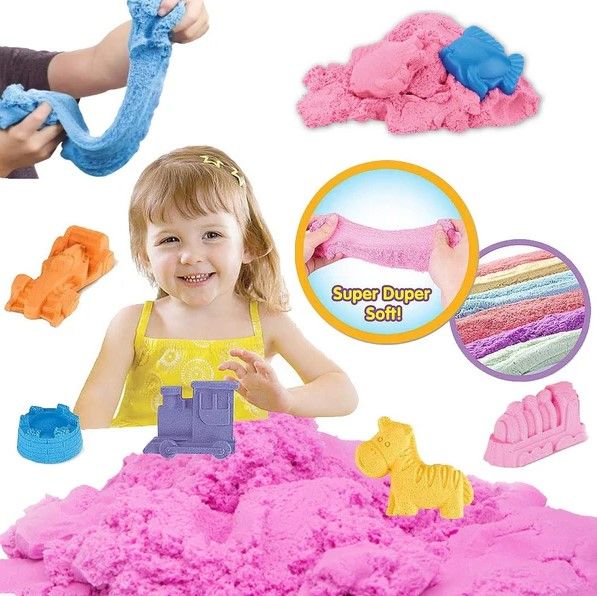 Magic Cotton Sand 1 Kg Pack Colors Blue Purple Green Pink Red Yellow ...