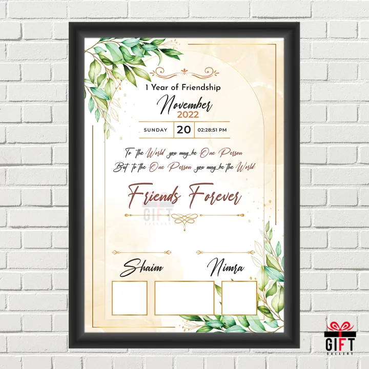 Customize Friendship Certificate, Friendship Signature Certificate ...