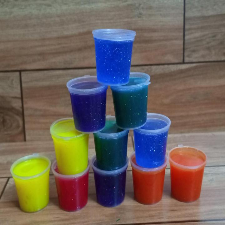 Packet of 24 Jelly Clay Slime Bucket Art # JS-JCSB-Toy (24 Pcs) | Daraz.pk