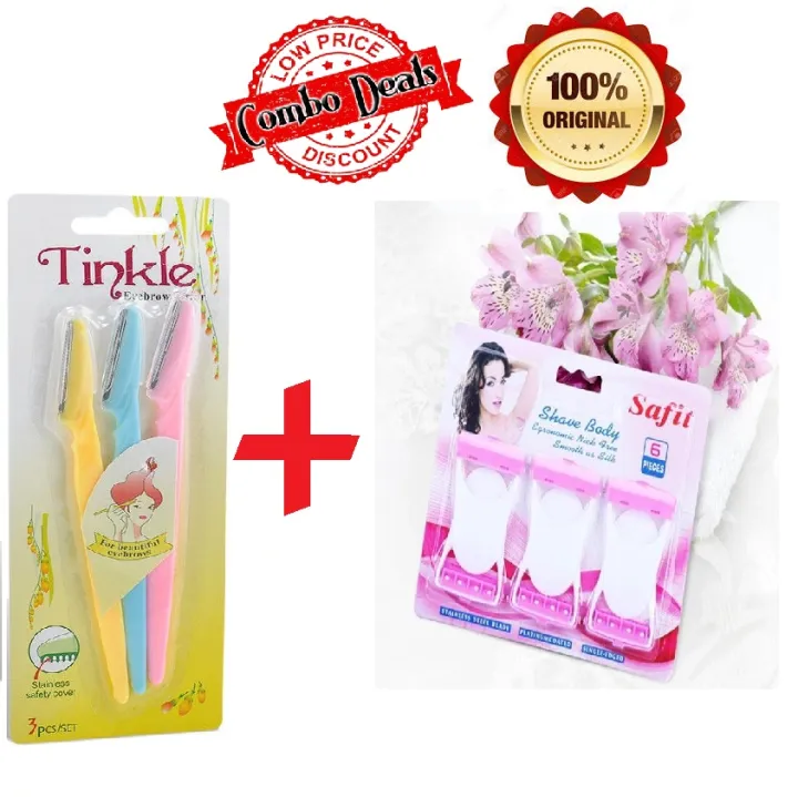 Pack of 06 Safit Women Razor with Tinkle Eyebrow Razor / Bikini Razor ...