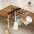 SHOPPIFYR | Double Cup Hanger Under Cabinet Mug Holder Kitchen Coffee ...