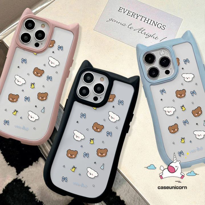 Funny Bear Puppy Retro Bow Cartoon Transparent Luxury Folding Stand ...