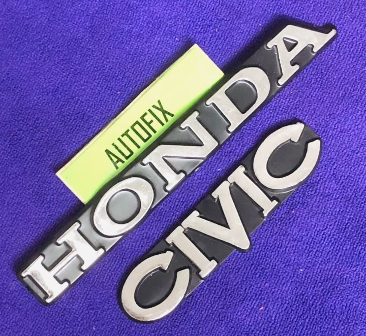 Honda Civic plastic Emblems set 1980-86 rear 02 pcs | Daraz.pk