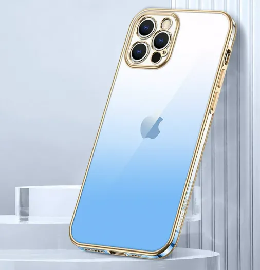 IPhone 12 - 6.1 Silicon Golden Border Case | Daraz.pk